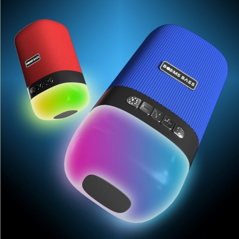 Booms Bass Mini Led Light Wireless Bluetooth Speaker